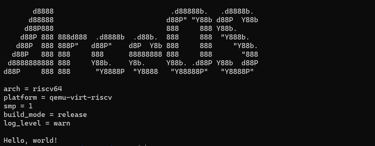 运行 Hello World - ArceOS Tutorial Book